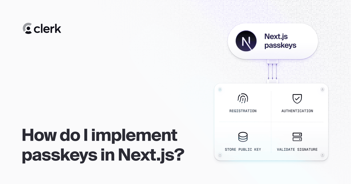 How do I implement passkeys in Next.js?