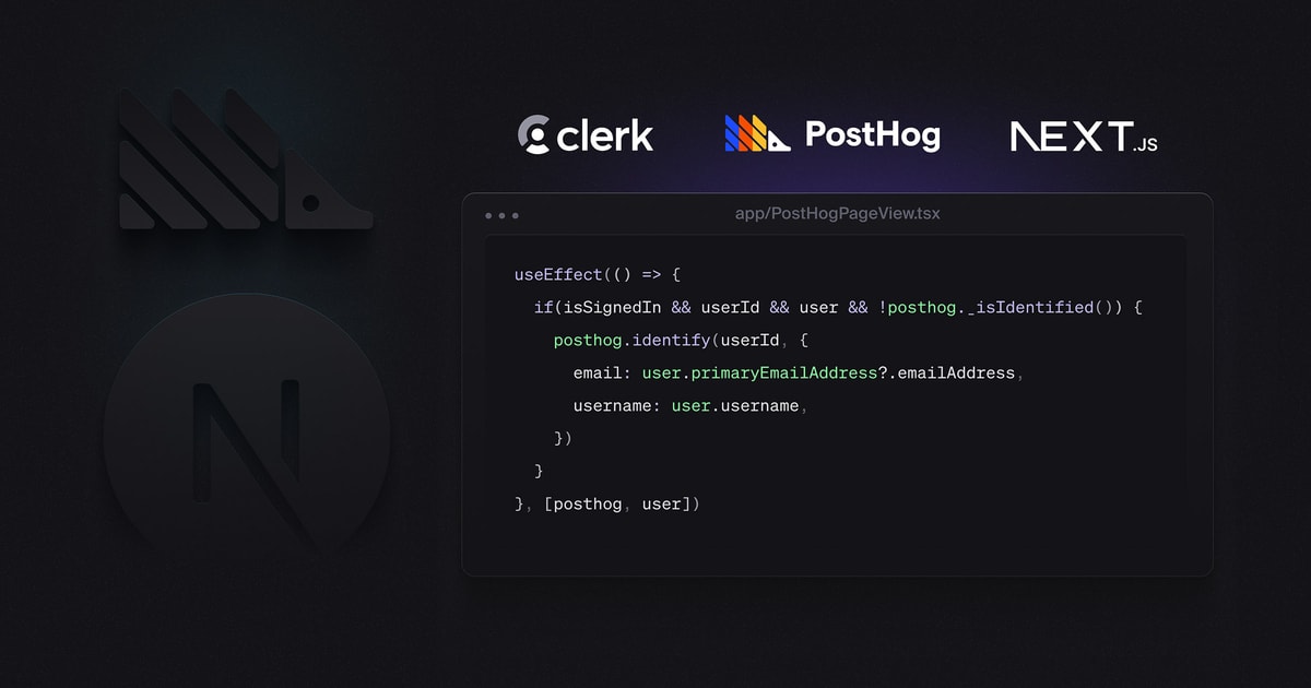 How to use Clerk with PostHog Identify in Next.js