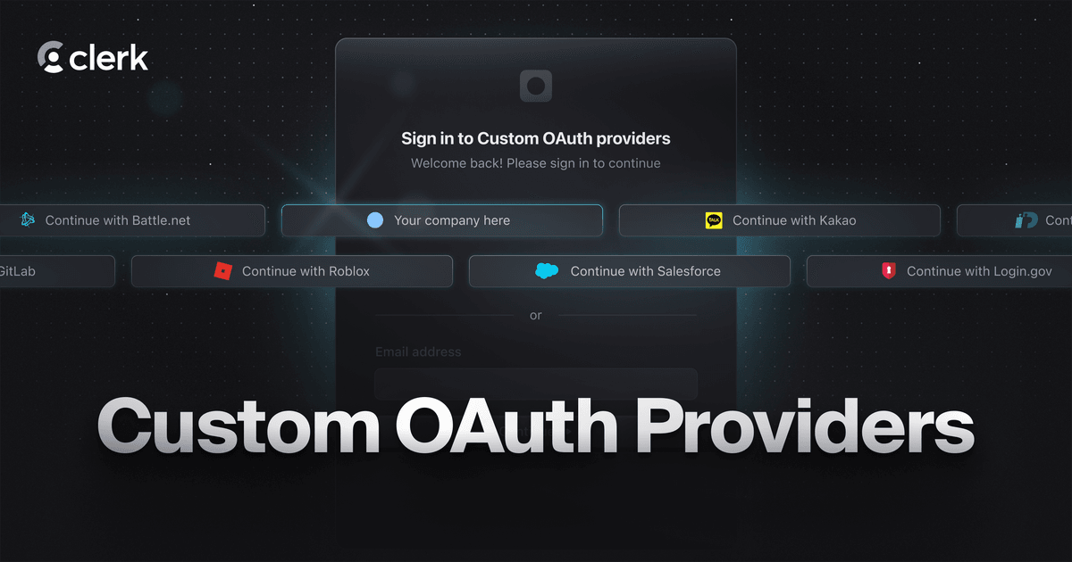 Add any social sign-in option with Custom Providers